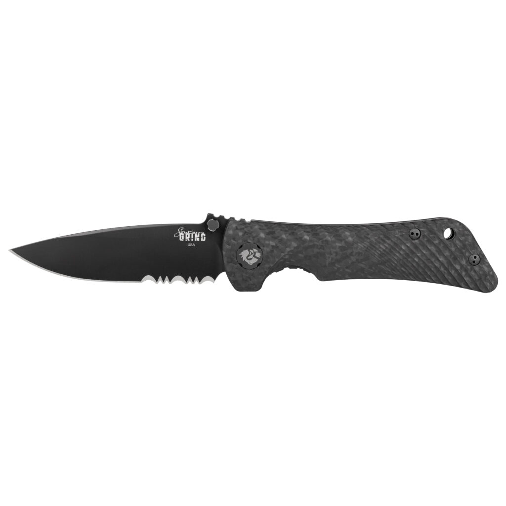 Spider Monkey® Carbon Fiber | Black Drop Point Serrated | Zac Brown's ...